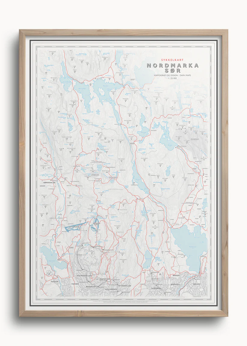 Veggkart Oslo Nordmark Sør Sykkelkart – Nomaden