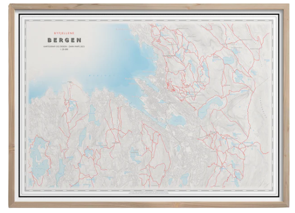 Veggkart Bergen Fjellkart – Nomaden